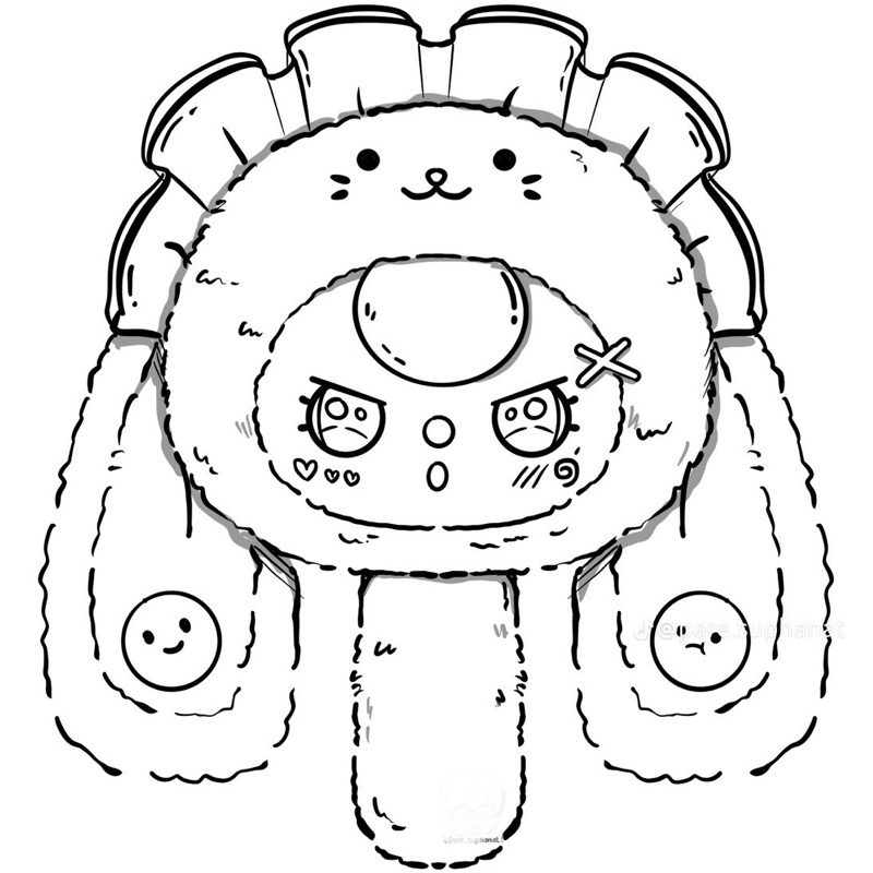 Baby Three Gương (giấy dày 180gsm) - Set 9 tranh tô màu A4 A5 dùng màu ...