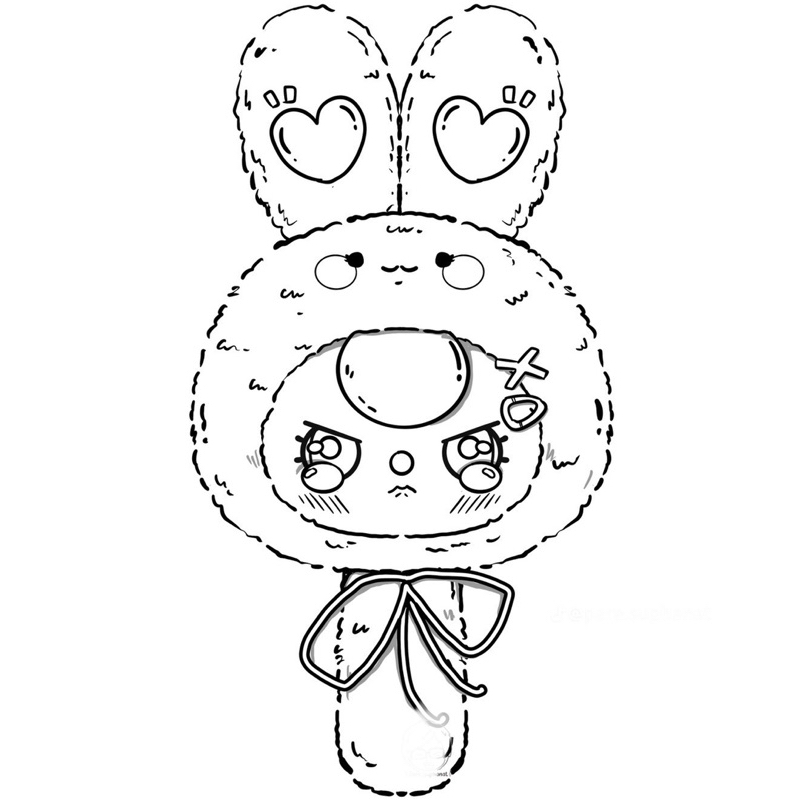 Baby Three Gương (giấy dày 180gsm) - Set 9 tranh tô màu A4 A5 dùng màu ...