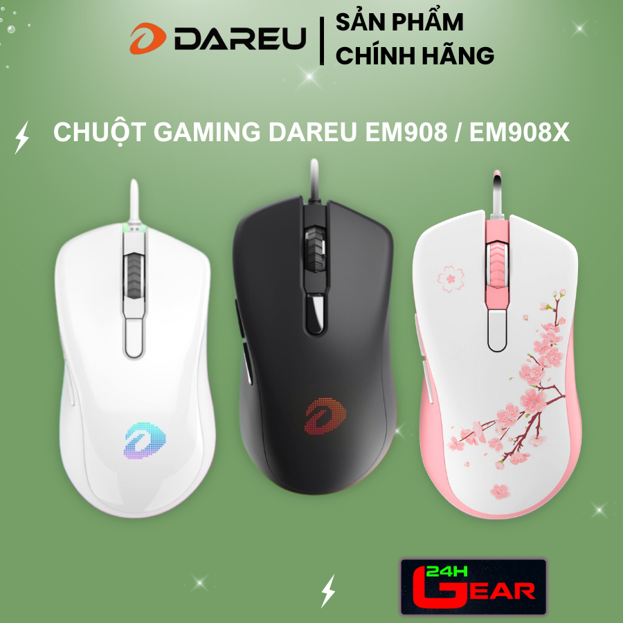 Chuột máy tính Gaming DAREU EM908 / EM908X (LED RGB, BRAVO sensor ...