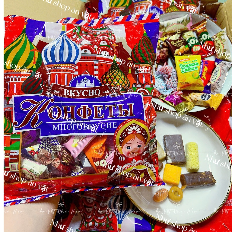 KẸO SOCOLA MIX VỊ LÂU ĐÀI NGA BKYCHO GÓI 500gr - Decora Store | Shopee ...