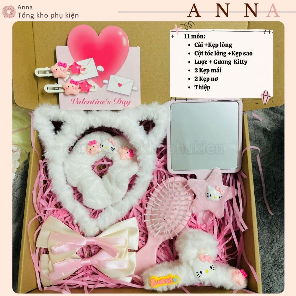 [Hỏa Tốc] Set quà tặng sinh nhật bé gái phụ kiện tóc Hello Kitty cao ...