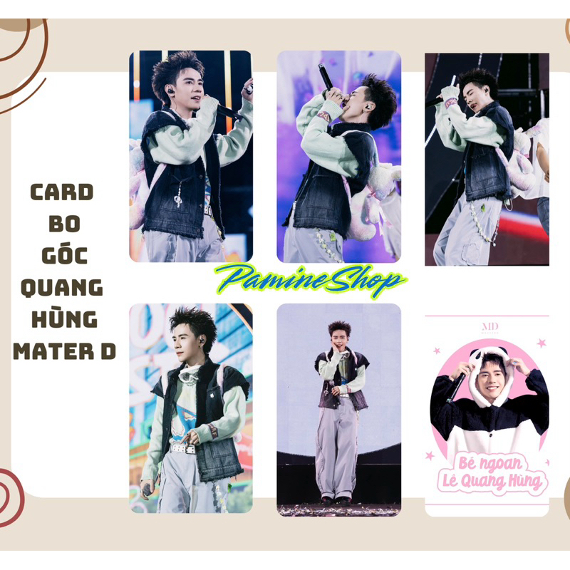 [ẢNH CARD] SET 5 CARD BO GÓC (tặng 1) ANH TRAI SAY HI QUANG HÙNG MASTER ...