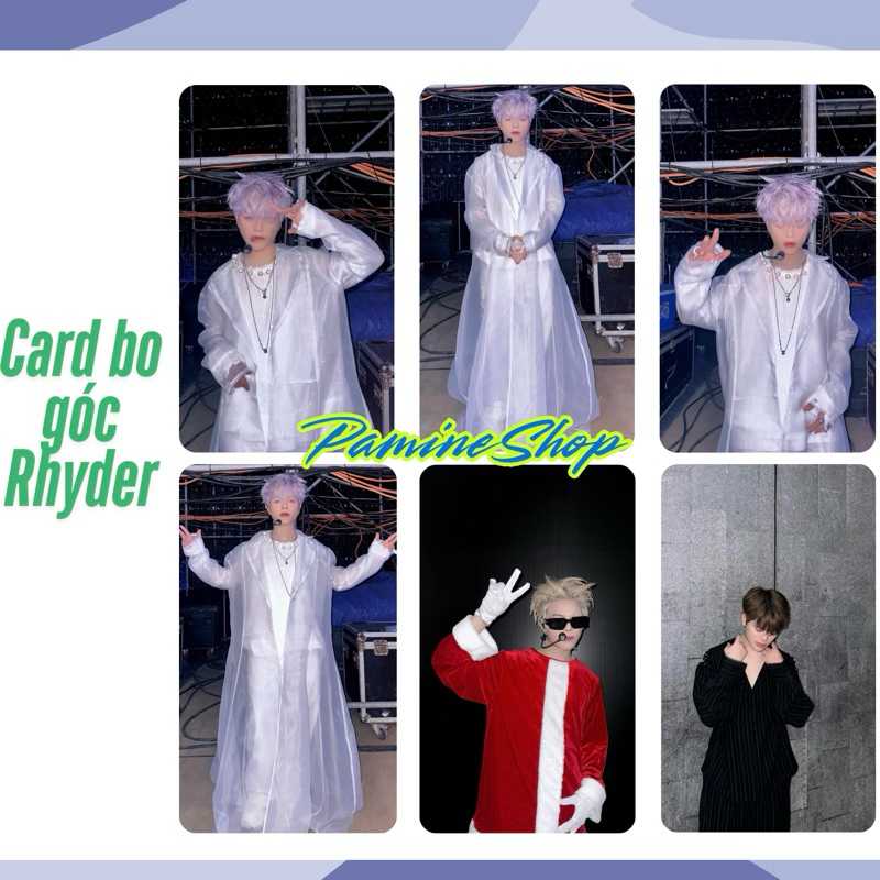 [ẢNH CARD] SET 5 CARD BO GÓC (tặng 1) ANH TRAI SAY HI RHYDER MỚI NHẤT ...
