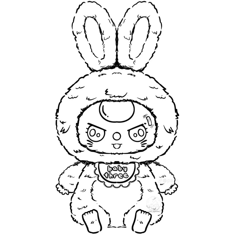 Baby Three Rabbit Town thỏ thị trấn (giấy dày 180gsm) - Set 7 tranh tô ...