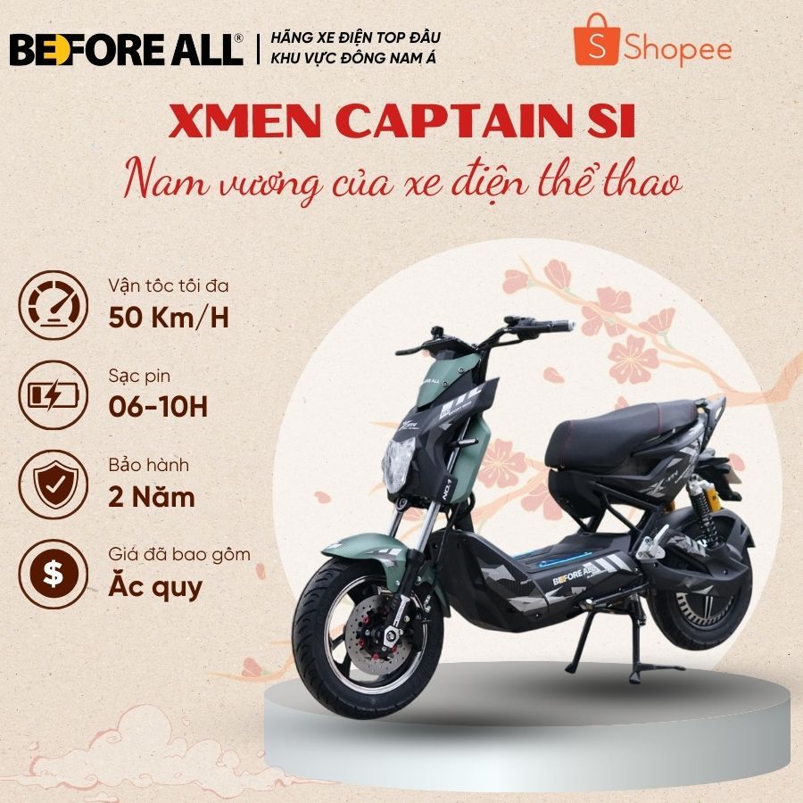 Xe Máy Điện Before All Xmen Captain SI Chống Nước Bảo Hành 2 năm ...