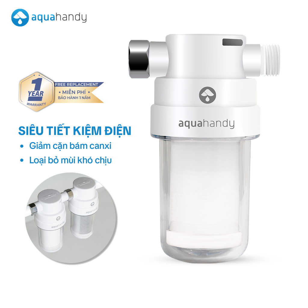 Thiết bị lọc thô iPree 1 (Lõi trắng) AquaHandy loại bỏ các tạp chất bảo vệ các thiết bị gia dụng ...