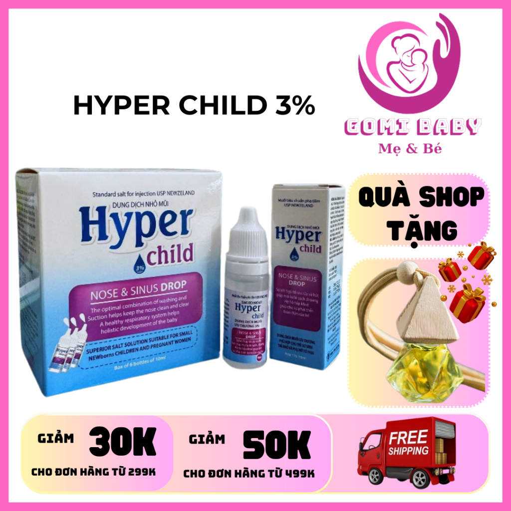 [CHÍNH HÃNG] Dung Dịch Nhỏ Mũi Muối Ưu Trương HYPER CHILD 3% | Shopee ...