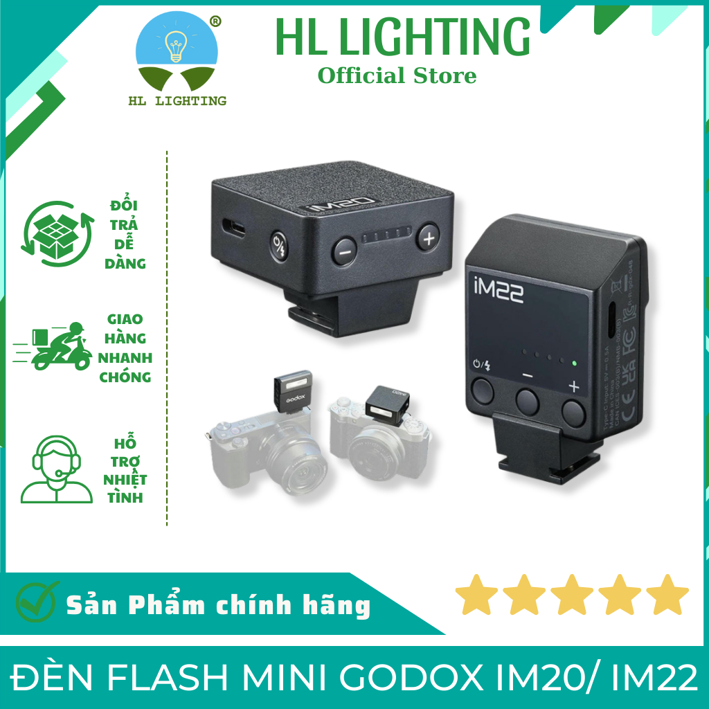 Đèn Flash Mini Godox IM20/IM22 - HL Lighting - Thiết Kế Nhỏ Gọn, Hiệu ...
