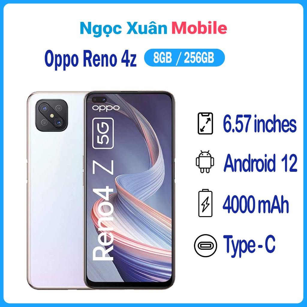 Điện thoại Oppo Reno 4Z 5G 8GB/256GB nguyên zin đẹp keng TẶNG(CƯỜNG LỰC, ỐP LƯNG) - Bảo hành 3 ...