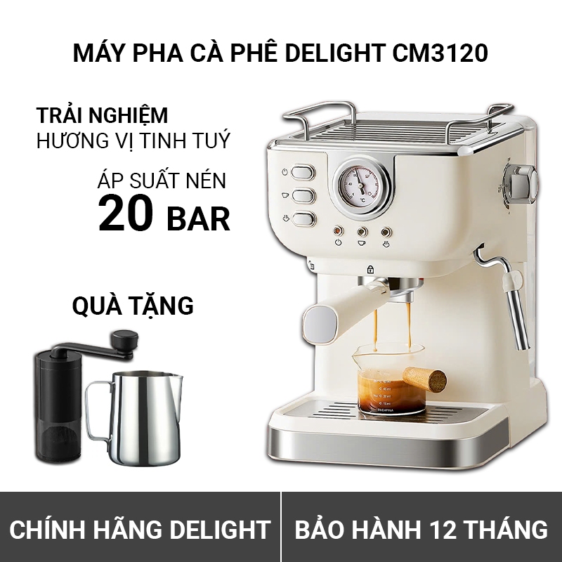 (Tặng tặng kèm máy xay tay) Máy pha cà phê CM3120 tự động cho gia đình ...