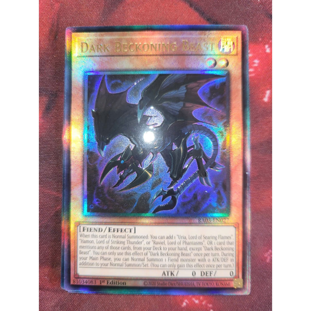 Thẻ bài Yugioh - TCG - Dark Beckoning Beast - RA03-EN027 - Quarter ...