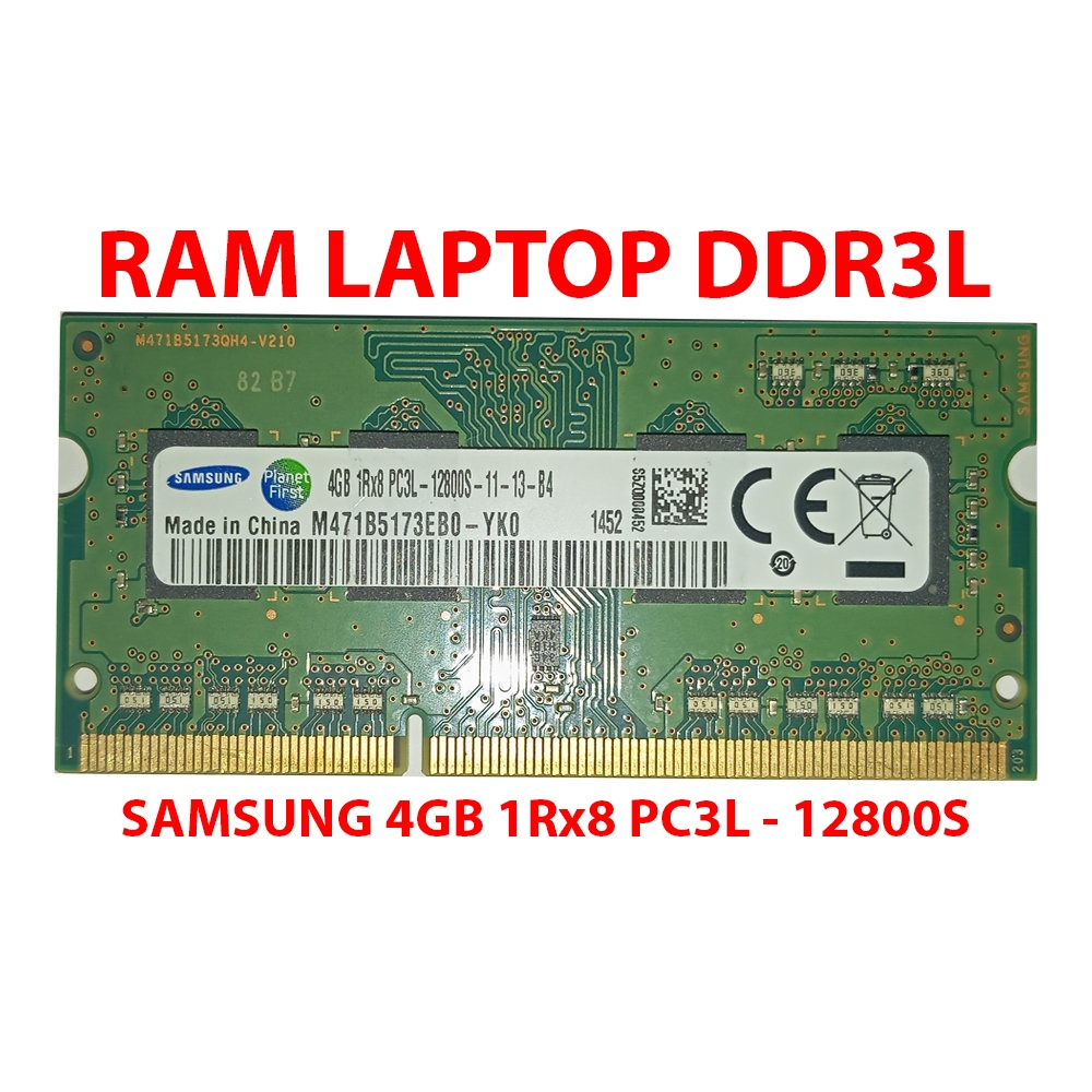 Ram Laptop DDR3L samsung 4GB 1Rx8 PC3L - 12800S | Shopee Việt Nam