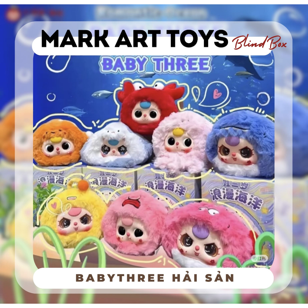 [Hoả tốc HCM] Gấu Bông BABY THREE HẢI SẢN ROMANTIC OCEAN Plush Blind ...