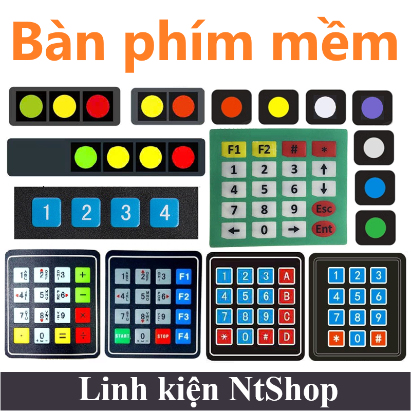 Bàn phím mềm 1x1 / 2x1 / 3x1 / 4x1 / 5x1 / 1x4 / 3x4 / 4x4 / 5x4 Keypad ...
