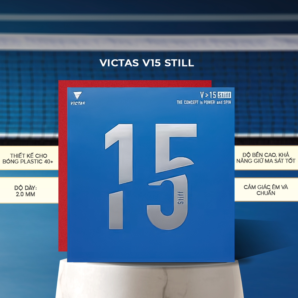 Mặt Vợt Bóng Bàn Victas V15 Stiff Đen / Đỏ Chính Hãng - Độ Xoáy Siêu Đỉnh, Tấn Công Uy Lực, Cảm ...
