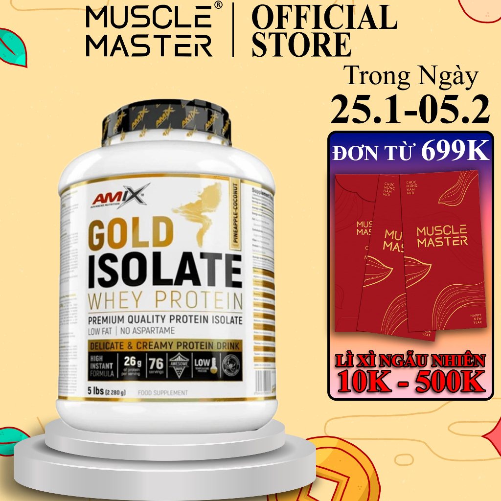 Sữa Tăng Cơ AMIX Gold Isolate Whey Protein 2.3kg ( 5lbs ) | Shopee Việt Nam