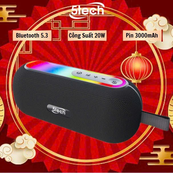 Loa bluetooth 5TECH BS5 chính hãng, loa di động cầm tay công suất lớn, pin trâu, nghe nhạc cực ...