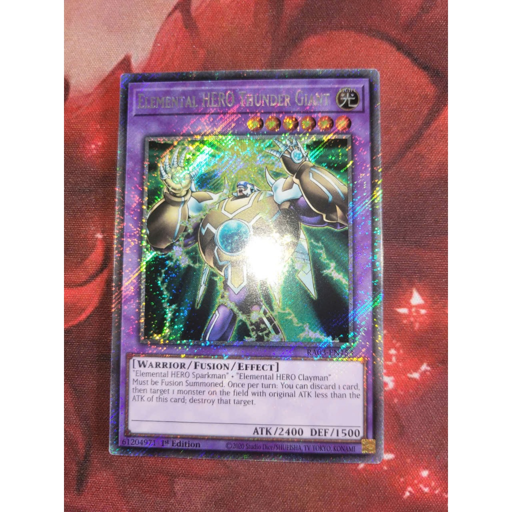 Thẻ bài Yugioh - TCG - Elemental HERO Thunder Giant - RA03-EN153 ...