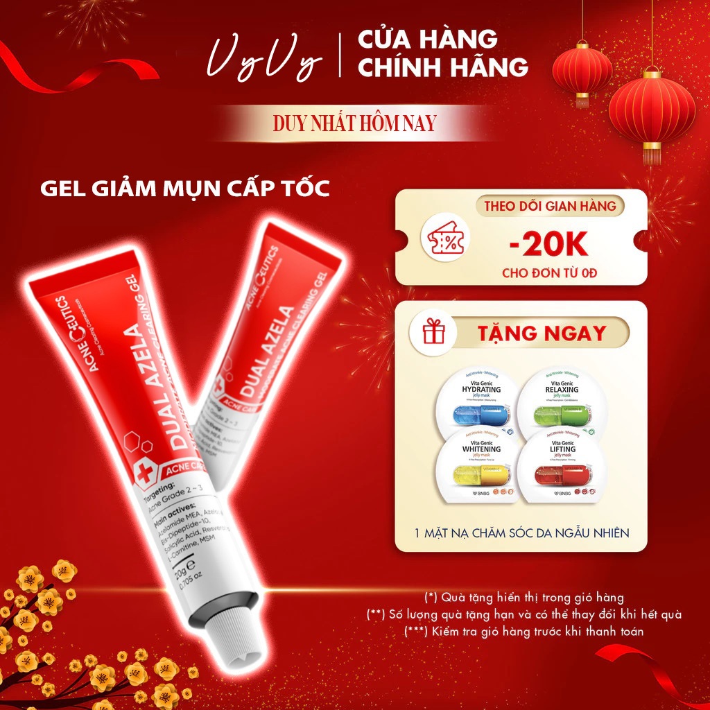 Gel Giảm Mụn Dual Azela Hỗ Trợ Làm Giảm Và Ngăn Ngừa Mụn, Giảm Thâm ...