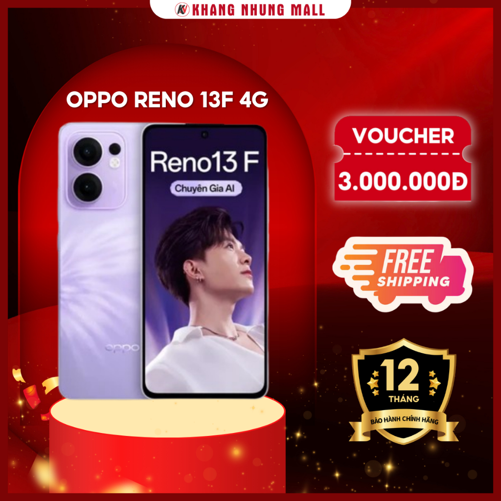 Điện thoại OPPO Reno13F 4G (8GB/256GB) | Camera AI | Chống nước - Hàng ...