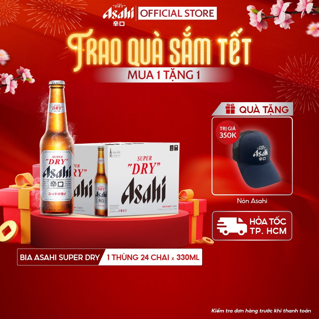Bia Asahi Super "DRY" Chính Hãng Thùng 24 Chai (330ml/Chai) | Shopee Việt Nam