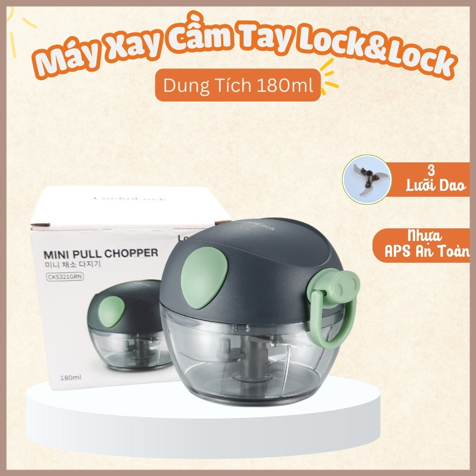 Máy xay cầm tay Lock Lock dung tích 180ml dùng cho bé độ tuổi tăng thô ...