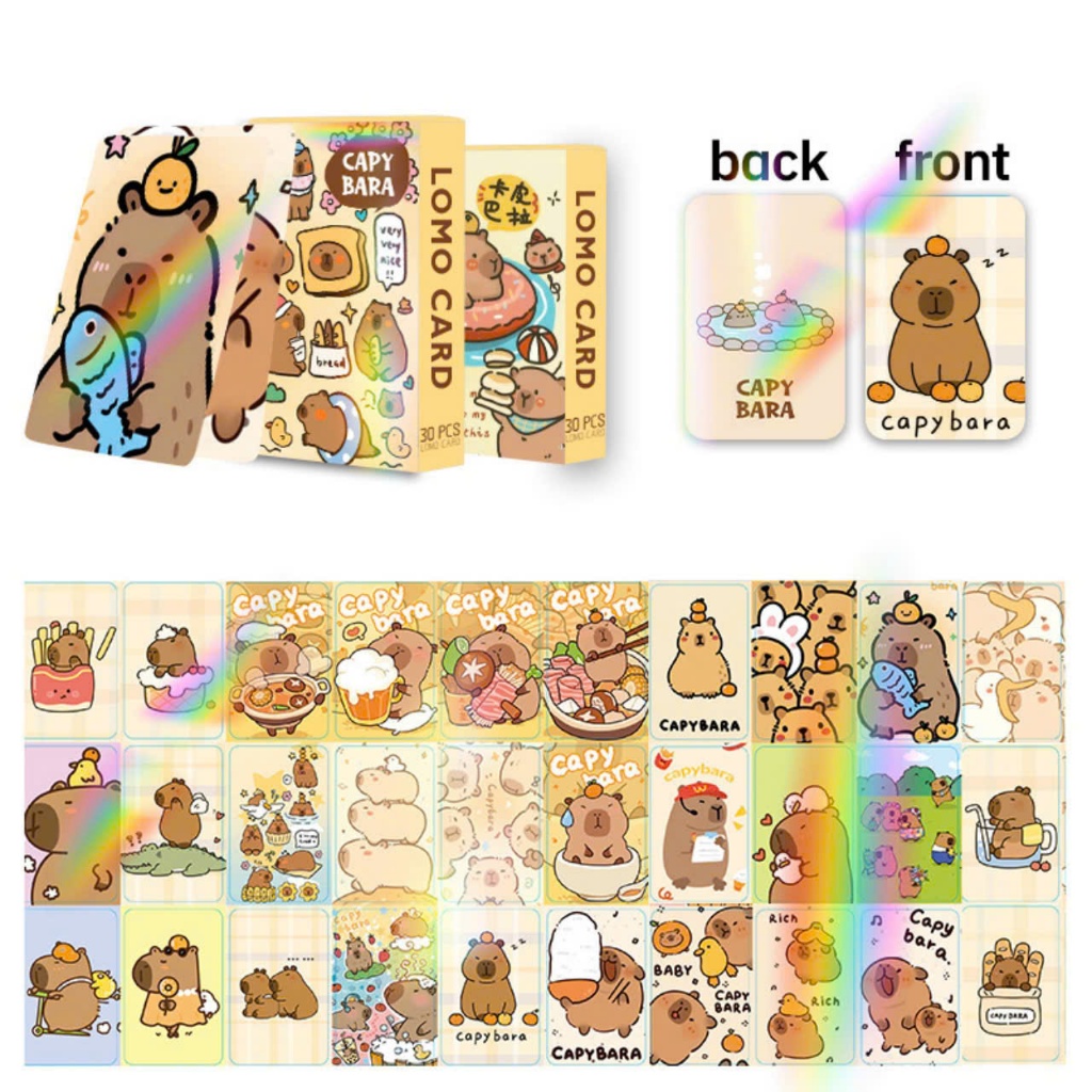 {Loại đẹp} Hộp 30 lomo card Capybara/Kuromi bộ thẻ ảnh cute | Shopee ...
