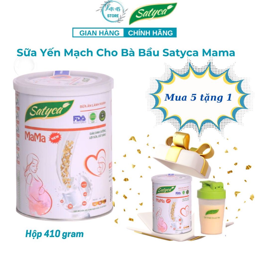 Sữa Hạt Yến Mạch Dinh Dưỡng Satyca Mama Sữa Cho Bà Bầu 410gr & 820gr ...