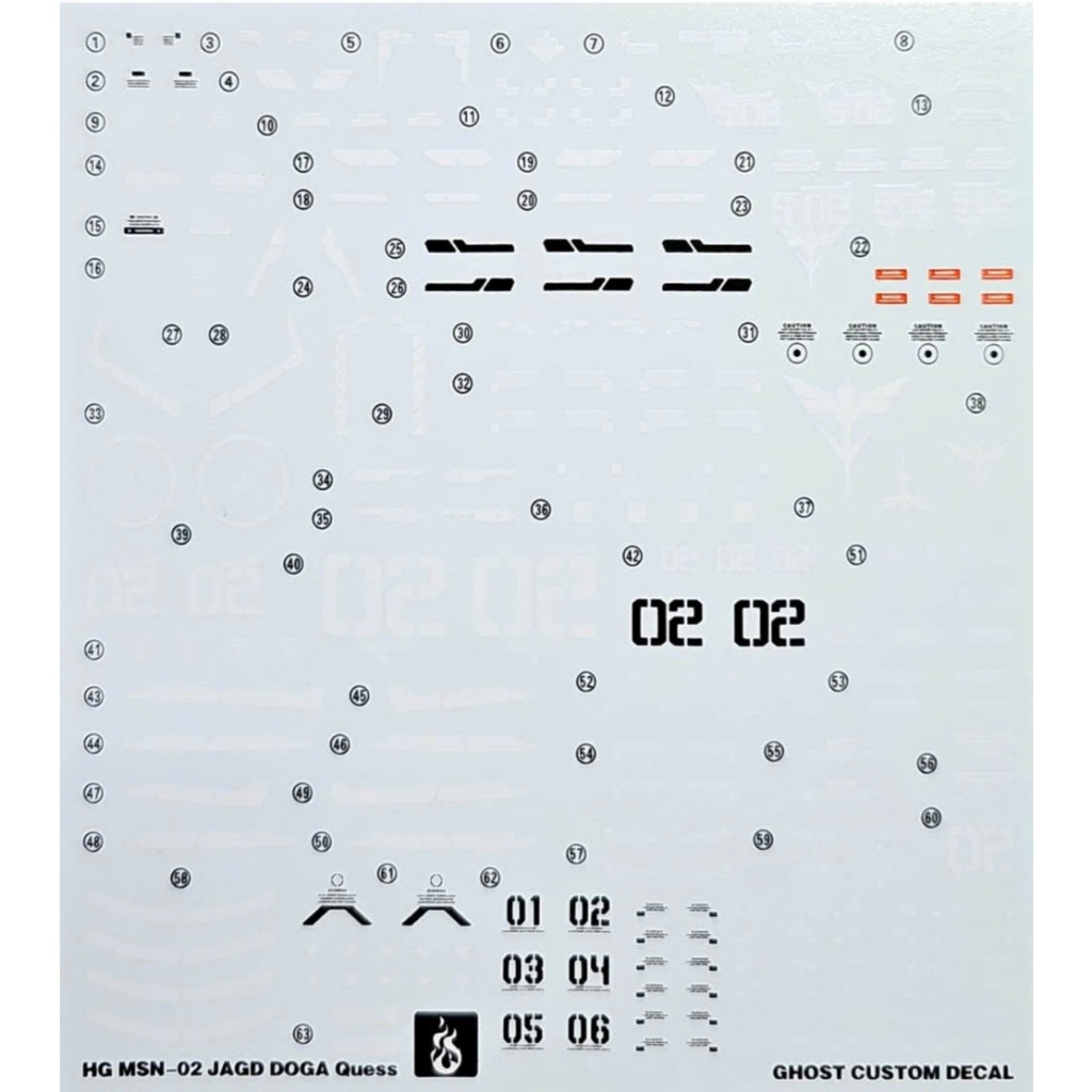 Đề can - Decal nước cho mô hình lắp ráp HGUC Jagd Doga / Jagd Doga ...