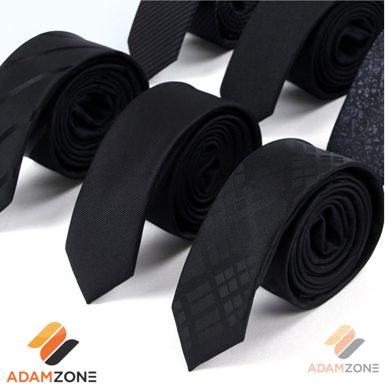 Cà vạt Nam bản 6cm màu đen thời trang phong cách Hàn Quốc, Cavat chú rể, Calavat chụp ảnh, sự ...
