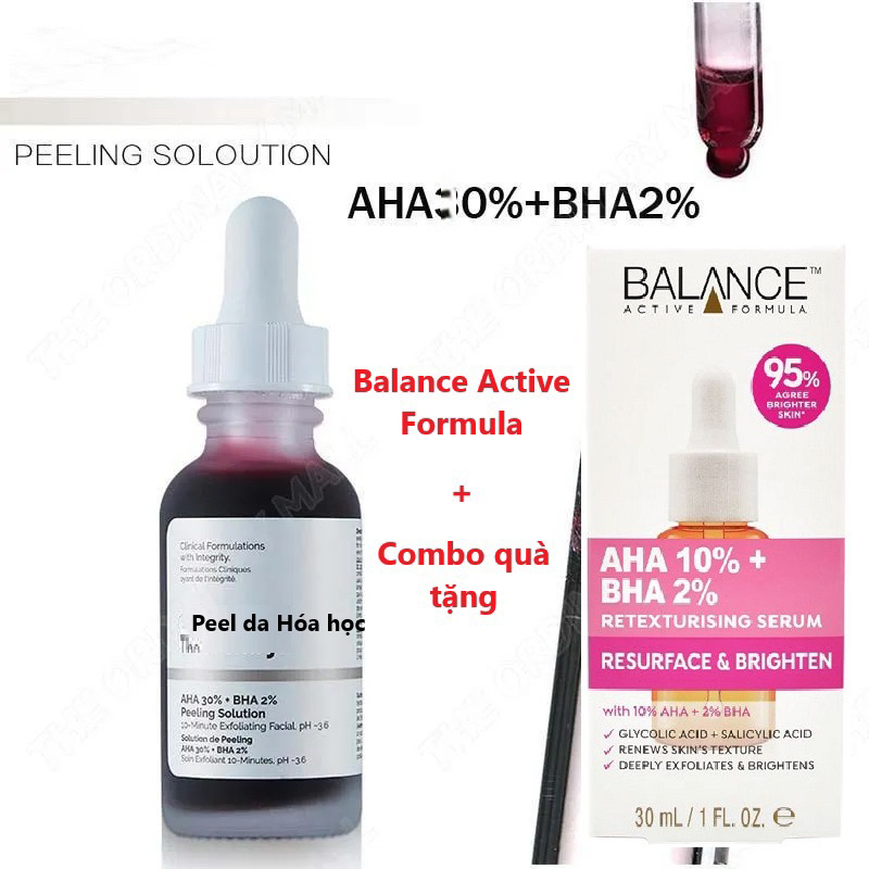 Serum AHA + BHA tái tạo tẩy tế bào da hóa học 10 Minute Resurface Brighten Balance Active ...