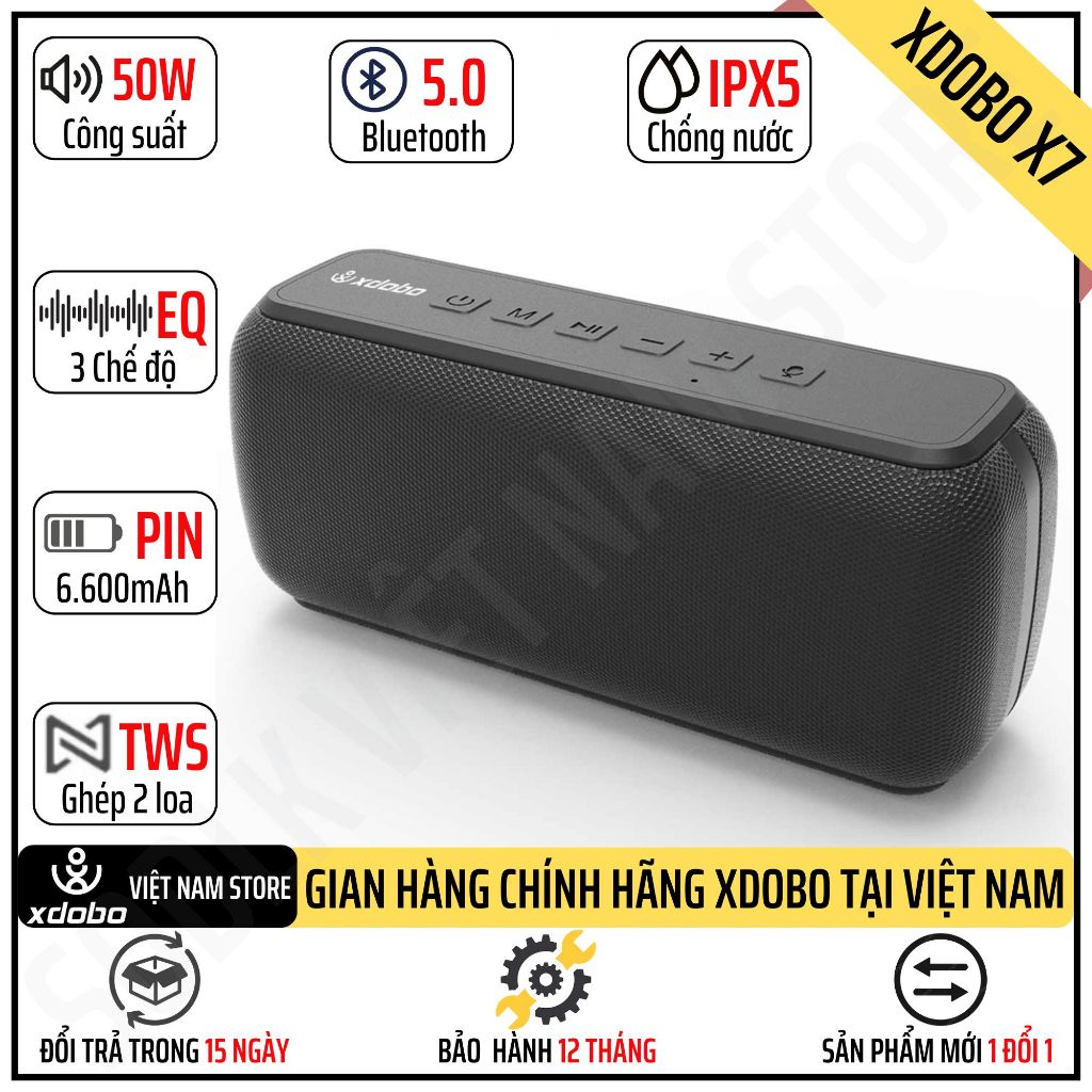 Loa Bluetooth Xdobo X7 Công suất 50W Siêu Trầm TWS Bản Cập Nhật Của Xdobo X5 Wing 2020 Draco ...