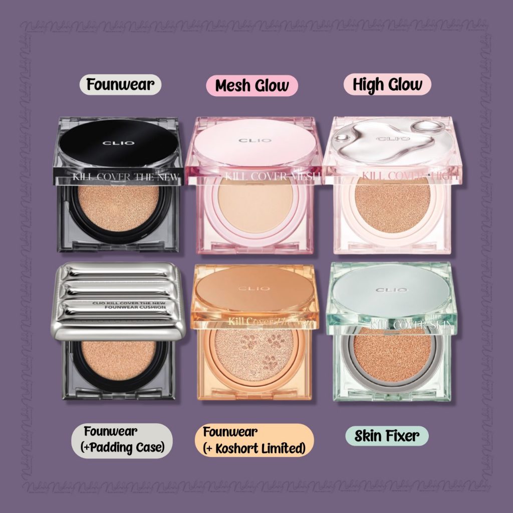 Phấn nước Clio Kill Cover Founwear Cushion, Clio Mesh Glow Cushion ...