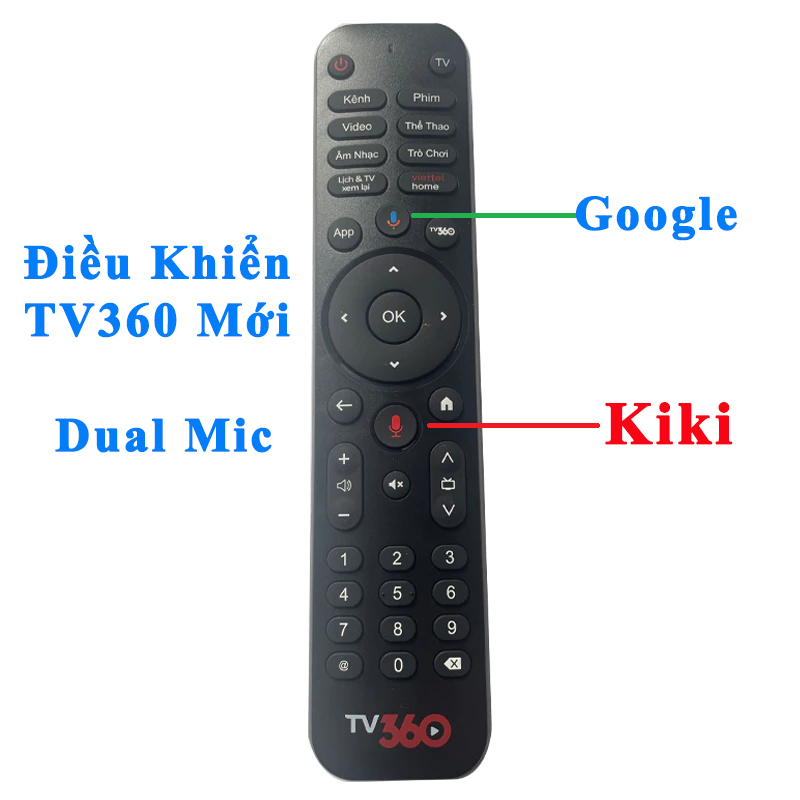 Điều khiển từ xa Viettel TV360 Bluetooth Dual Mic 2025 | Shopee Việt Nam