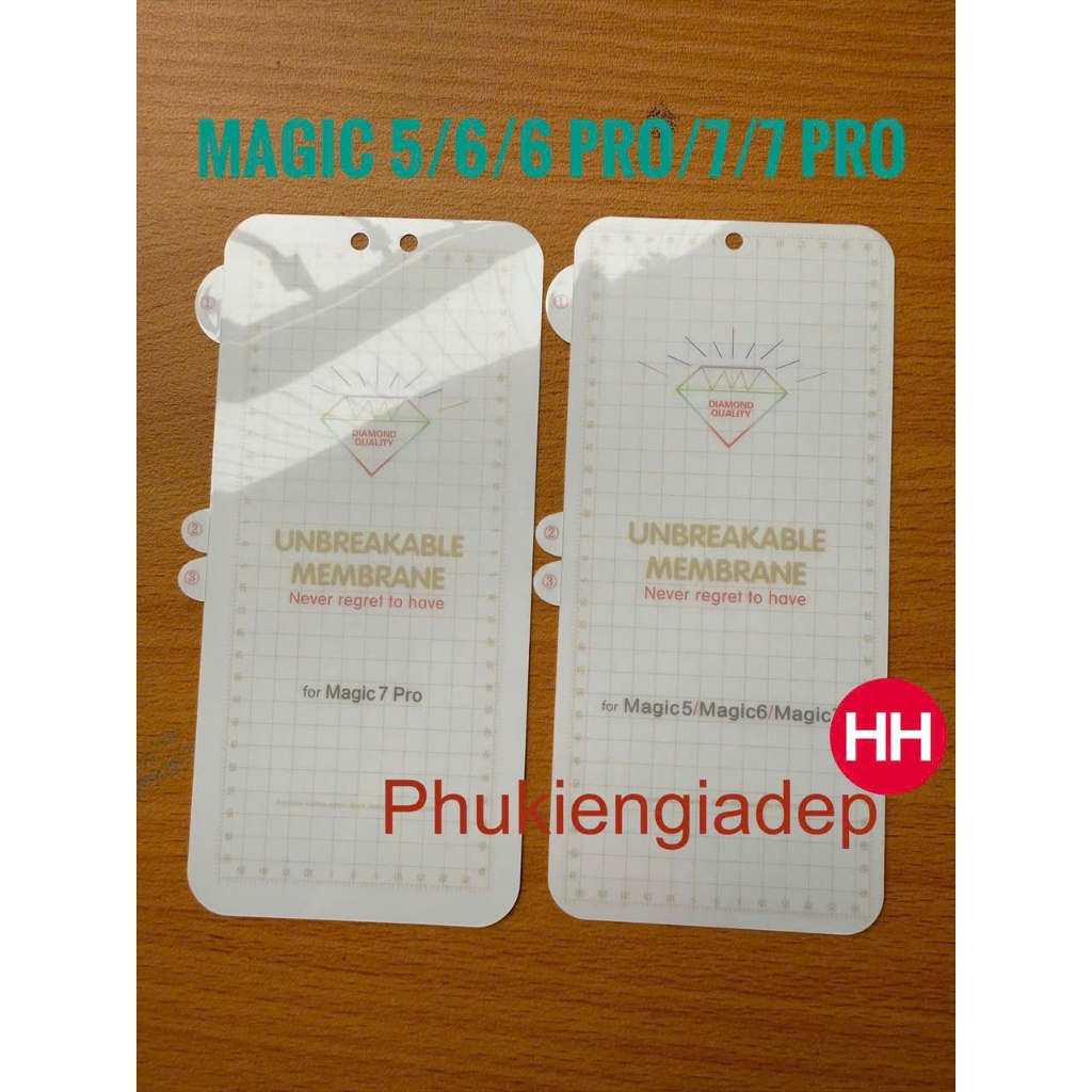 Dán dẻo PPF mặt trước Honor Magic 7 Pro, 7, Magic 6 , 6 Pro, Magic 5 trong suốt , bảo vệ màn ...