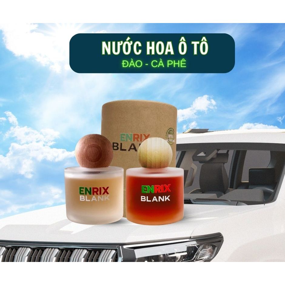 [COMBO 2 LỌ] Nước hoa ô tô cao cấp 50ml Đào + Cà phê ENRIX tinh dầu ...