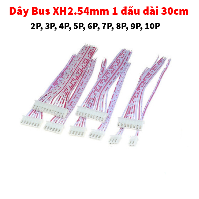 Dây Bus Cáp Kết Nối XH2.54mm 1 đầu dài 30cm - 2P, 3P, 4P, 5P, 6P, 7P, 8P, 9P, 10P | Shopee Việt Nam