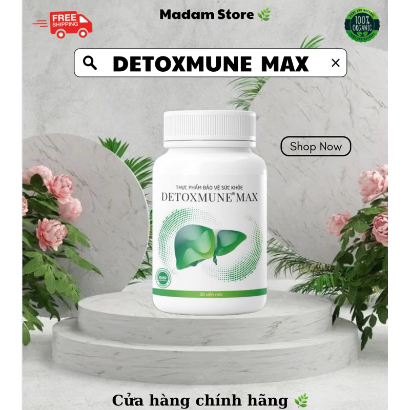 Viên uống Detoxmune Max cải thiện chức năng gan và bảo vệ gan khoẻ ...