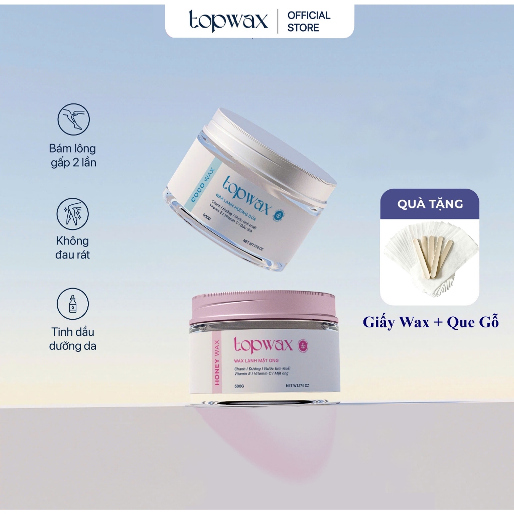 Wax Lông TOPWAX 500G - Tặng Bộ Dụng Cụ Wax Chuyên Dụng,Wax Lông Tay ...