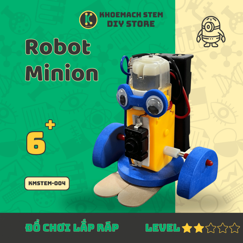 Robot Minion DIY STEM Tự Lắp Ráp Chạy Bằng Pin - Đồ Chơi Thông Minh ...