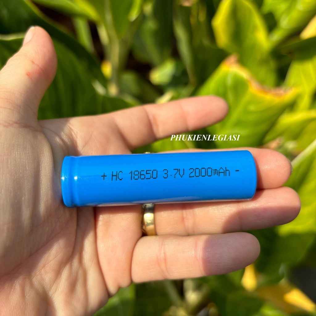 Pin sạc 18650 hiệu HC 2000mAh đầu bằng cho đèn pin | Shopee Việt Nam