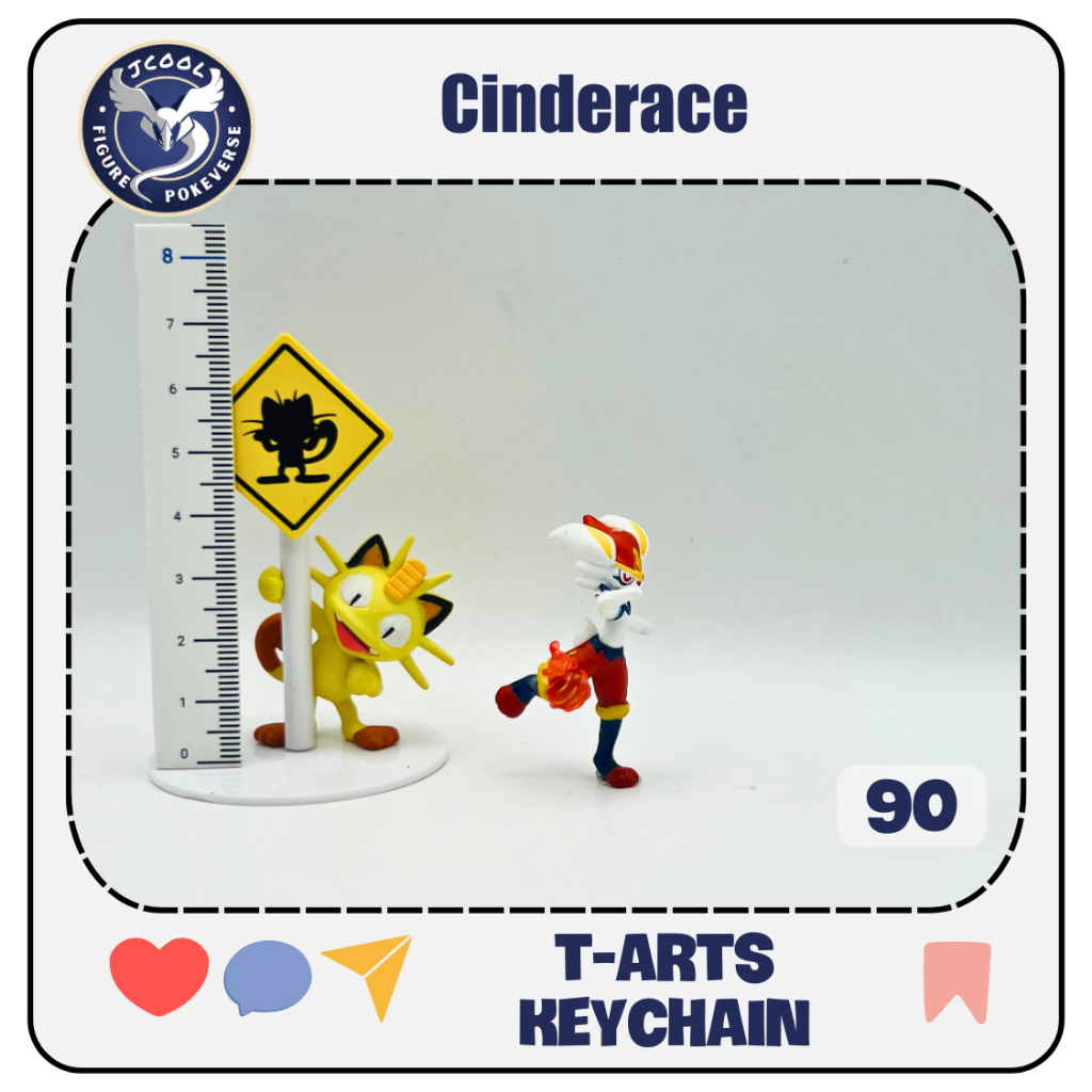 Cinderace - Gen 8 vùng Galar - Mô hình Pokemon T-ARTS dòng KEYCHAIN ...