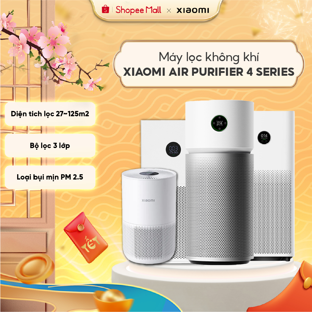 Máy Lọc Không Khí Xiaomi Mi Air Purifier 4 Compact/ 4 Lite/ Gen 4 - Sạch Bụi Mịn PM2.5, Phấn Hoa ...