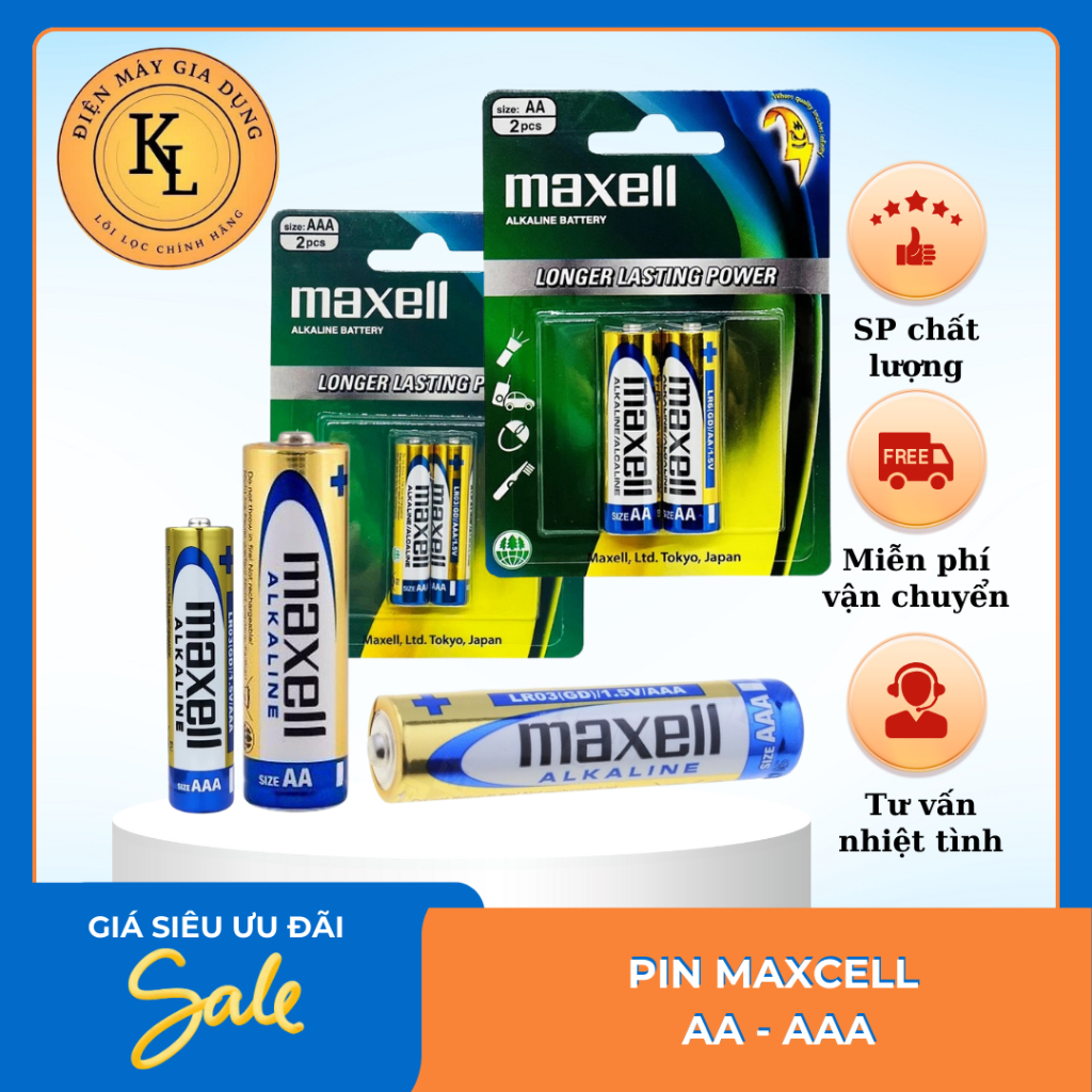 Pin Maxell Alkaline AA( Pin Lớn)/ AAA(Pin Nhỏ) Chính Hãng | Shopee Việt Nam
