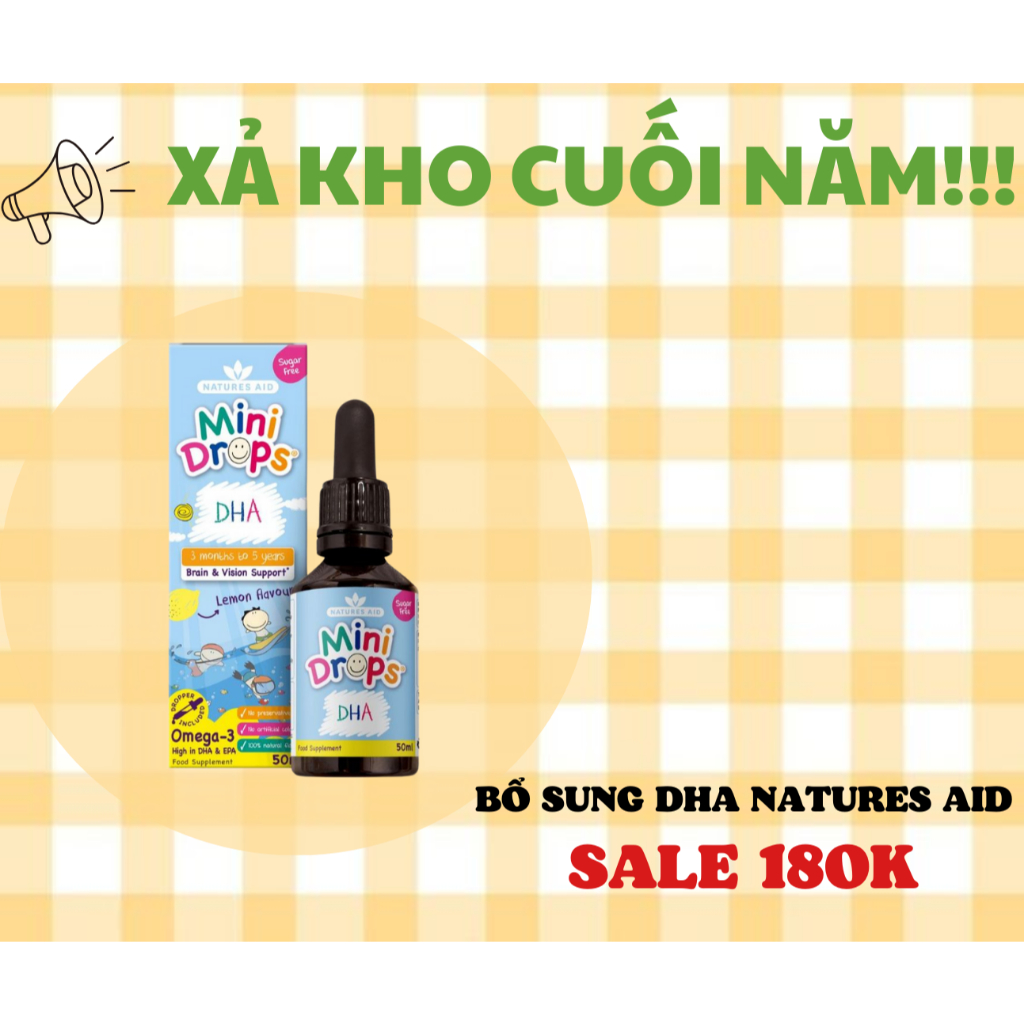 [7/2025] DHA Mini Drops natures aid lọ 50ml hàng UK | Shopee Việt Nam
