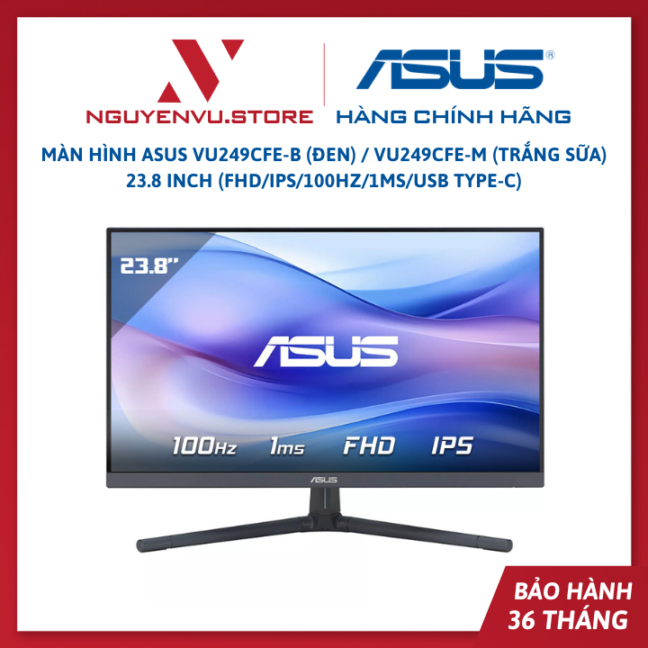 Màn hình Asus VU249CFE-B (Đen) / VU249CFE-M (Trắng sữa) 23.8 Inch (FHD ...