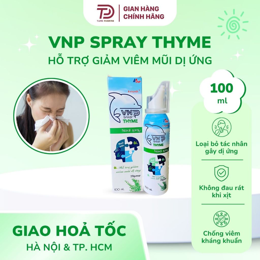 Xịt mũi cho bé 6 tháng và người lớn VNP Spray Thyme | Xịt mũi cho người ...