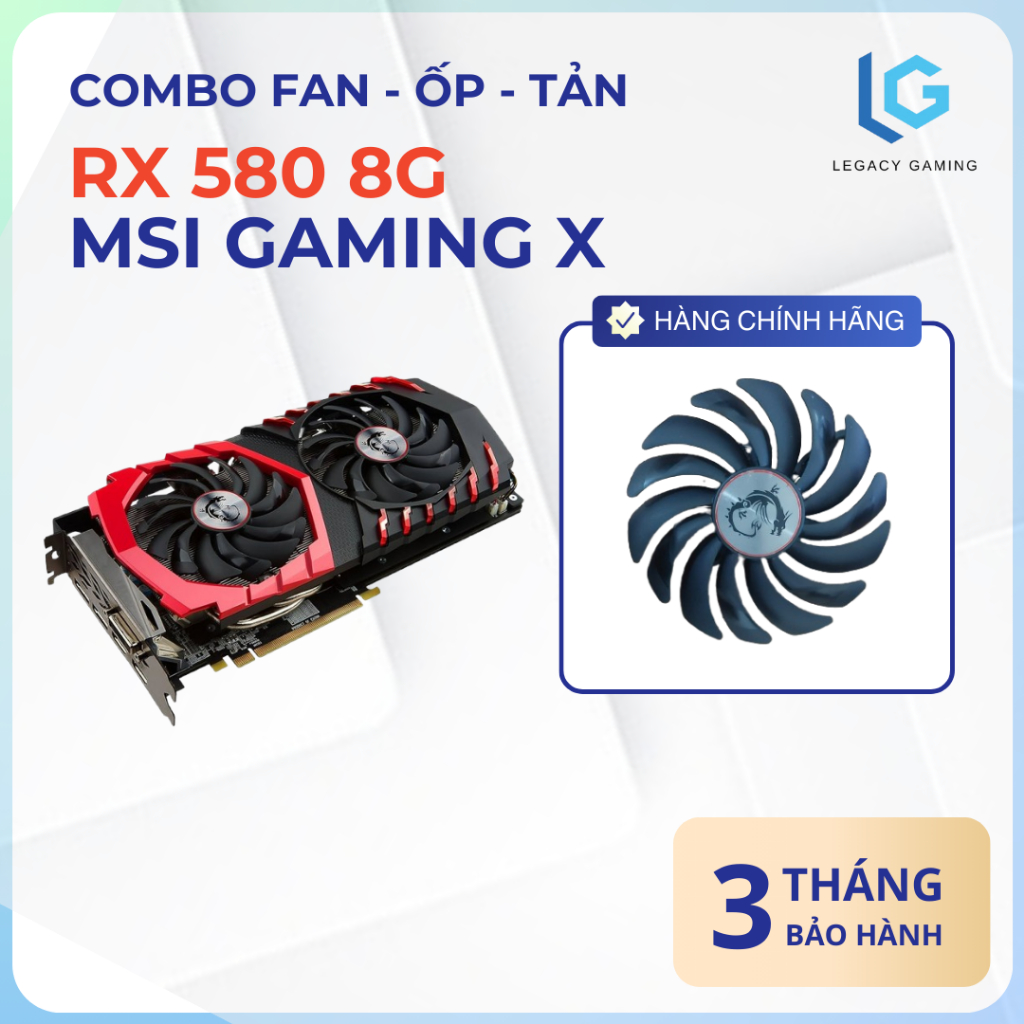 Fan - Quạt tản nhiệt VGA RX 580 8G Msi Gaming X - Ốp tản | Shopee Việt Nam