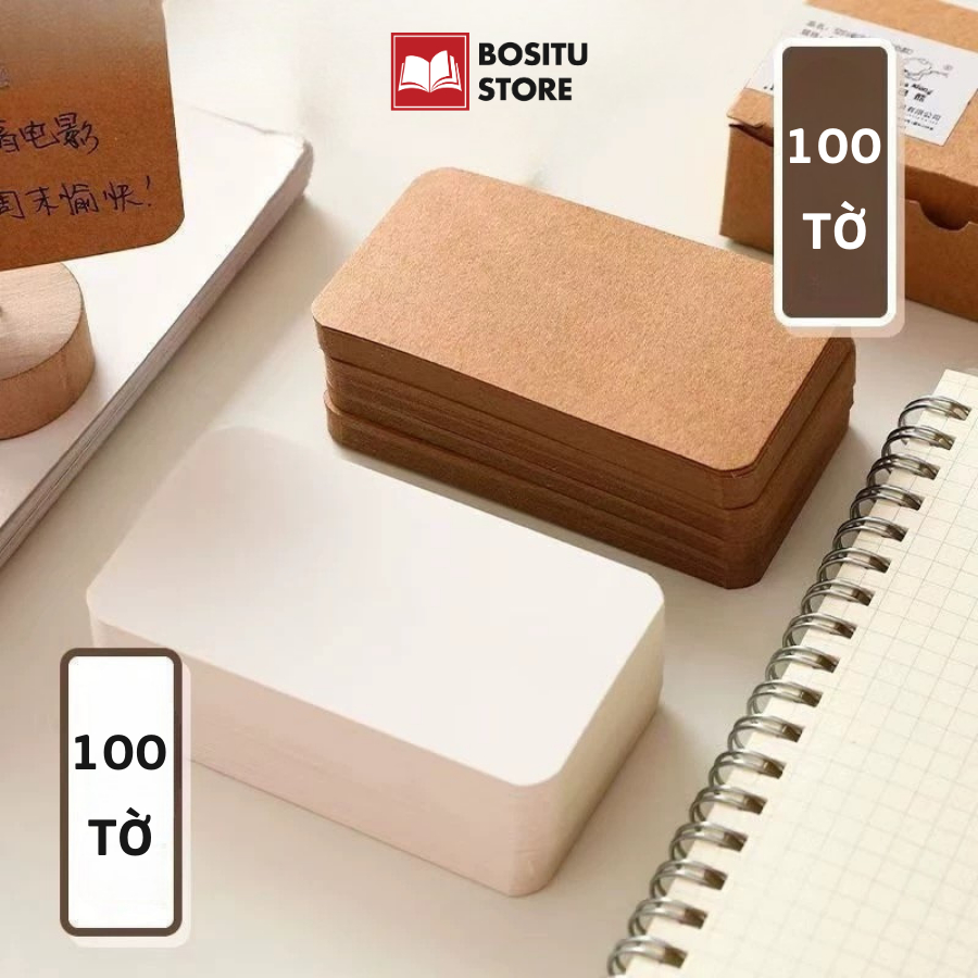 Flash card 100 Tờ Thẻ Học Từ Vựng - Thẻ Ghi Nhớ 9x6 cm Trợ Thủ Học ...