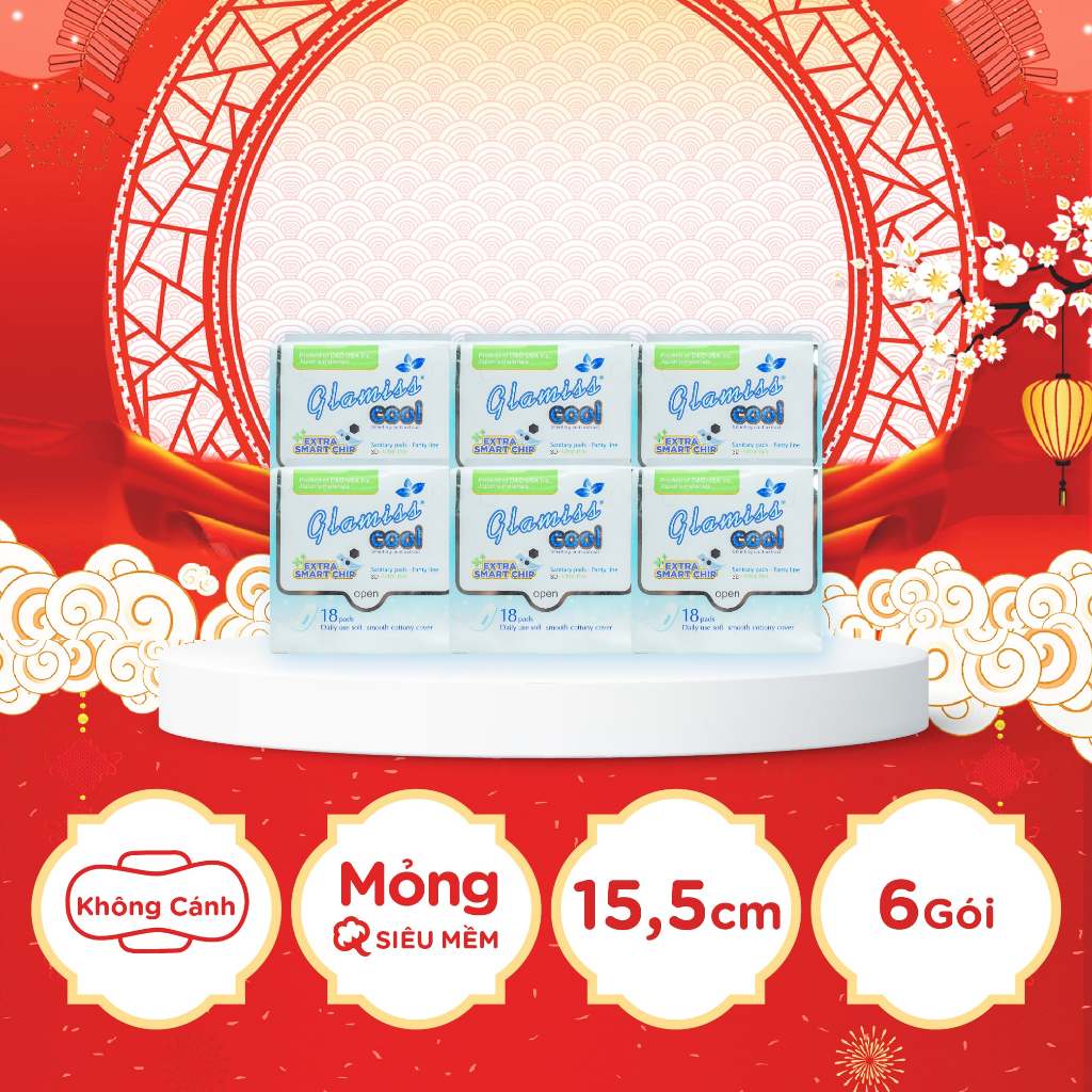 [GIÁ TRẢI NGHIỆM] 6 gói băng vệ sinh thảo dược Glamiss Cool Extra hàng ...